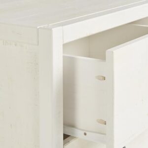 Camaflexi Hampton Solid Wood Nightstand, Coastal White