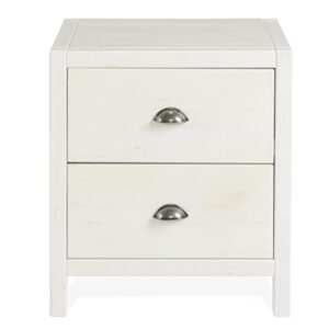 Camaflexi Hampton Solid Wood Nightstand, Coastal White