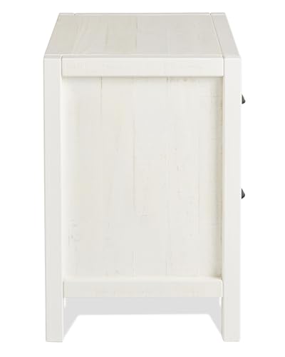 Camaflexi Hampton Solid Wood Nightstand, Coastal White