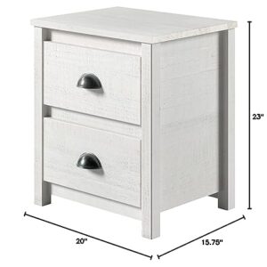 Camaflexi Hampton Solid Wood Nightstand, Coastal White