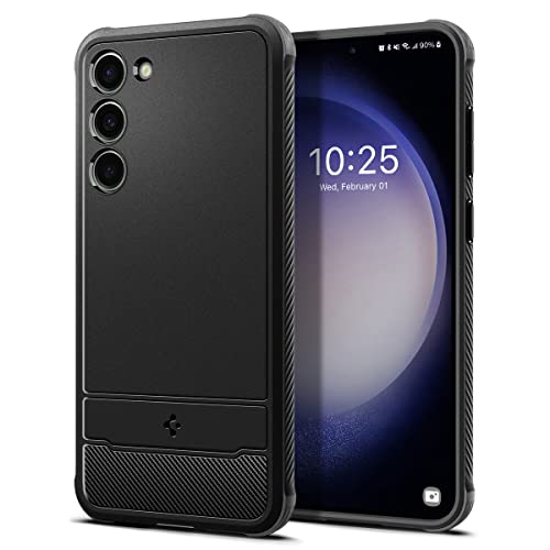 Spigen Rugged Armor Designed for Galaxy S23 Plus Case (2023) - Matte Black