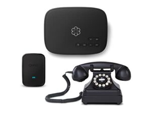 ooma telo air 2 with retro kettle phone bundle. throwback rotary inspired handset. includes free home phone service, pay only taxes and fees. unlimited nationwide calling. low international rates.