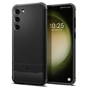 spigen rugged armor designed for galaxy s23 case (2023) - matte black