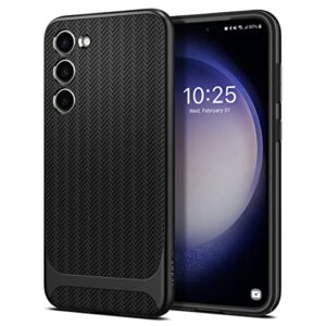 spigen neo hybrid bumper case for galaxy s23 plus (2023) - lightweight & shock-absorbent, black