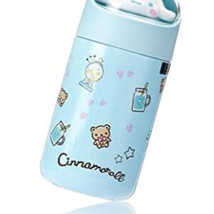 Roffatide Anime Cinnamoroll Cute Stainless Steel Vacuum Thermos Water Bottle Mug for Girls Women Hot & Cold for Hours Insulated Bottle Gift for Birthday Christmas Blue