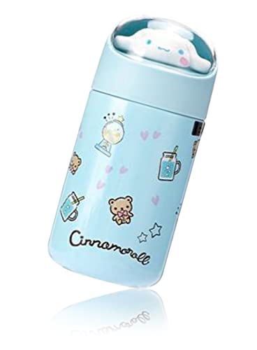 Roffatide Anime Cinnamoroll Cute Stainless Steel Vacuum Thermos Water Bottle Mug for Girls Women Hot & Cold for Hours Insulated Bottle Gift for Birthday Christmas Blue