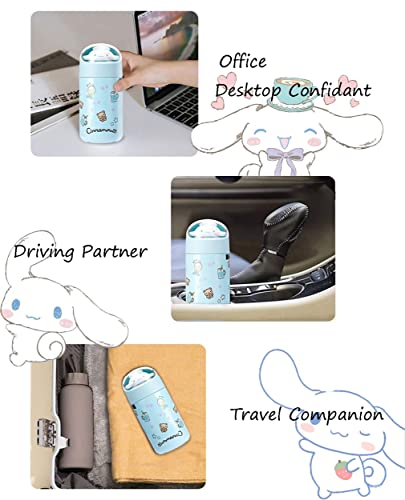 Roffatide Anime Cinnamoroll Cute Stainless Steel Vacuum Thermos Water Bottle Mug for Girls Women Hot & Cold for Hours Insulated Bottle Gift for Birthday Christmas Blue