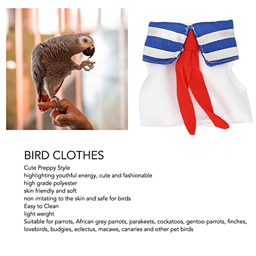 Parrots Clothes Cute School Uniform Bird Clothes Pet Small Animals Clothes Birds Suit for Christmas Party Birthday Cosplay Photo Prop (M)