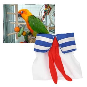 Parrots Clothes Cute School Uniform Bird Clothes Pet Small Animals Clothes Birds Suit for Christmas Party Birthday Cosplay Photo Prop (M)