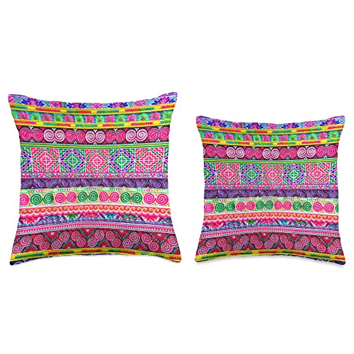 Hmong Creations Hmong Throw Pillow, 18x18, Multicolor