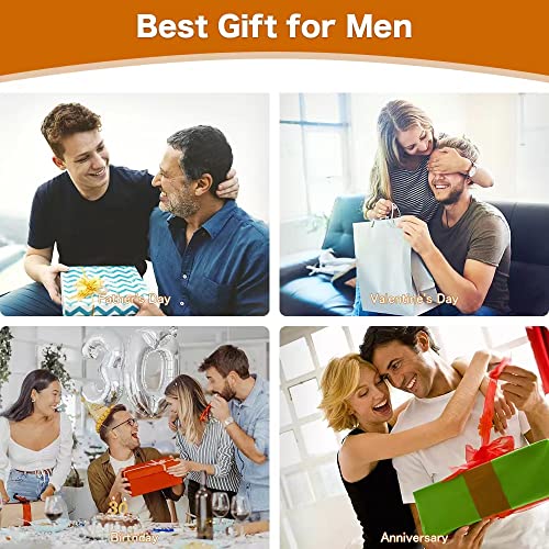 M-Birfimin Gifts for Men, Wood Phone Docking Station Nightstand Organizer for Multiple Devices,Dad Gifts from Daughter Son,Suitable for Men Husband Birthday Anniversary Father's Day Gadgets