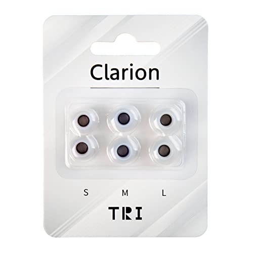 H HIFIHEAR TRI Clarion 6 PCS S-M-L 3 Sizes Replacement Ear Tips Earbuds Eartips Ear Cap Ear Bud Tip Compatible with Most Earbuds in-Ear Headphones (S-M-L)