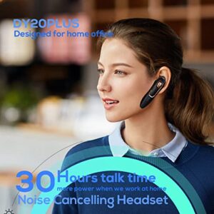 Micool Trucker Bluetooth Headset, Noise Cancelling, 30H Talking Time,12g Ultra Light, Hands Free Bluetooth Earpiece for Cell Phones/PC, Wireless Single Ear Bluetooth Headset Earpiece