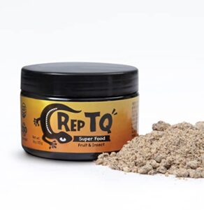 reptq super food (fruit & insect) - protein, lactic acid, vitamin d3 - natural crested gecko food - omnivore food mix for pet reptiles & bearded dragons