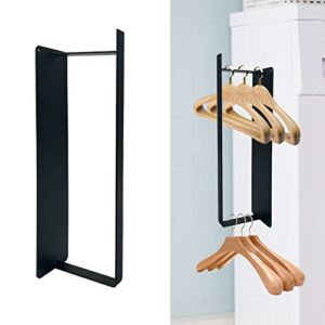 hlimior magnetic hanger organizer,hanger storage rack for washing machine rack,hanger stacker for closet laundry room,space saving clothes hanger storage rack（black）