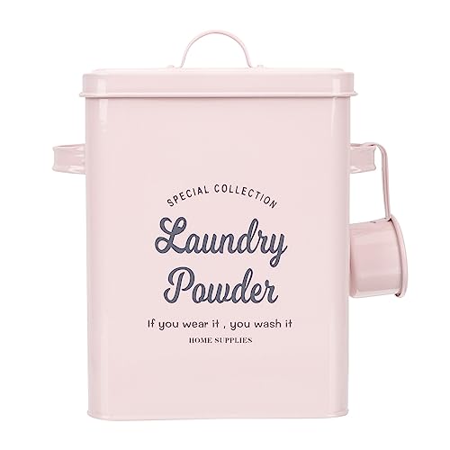 Cabilock 1 Set Laundry Powder Container with Lid Iron Washing Powder Bucket Laundry Powder Holder