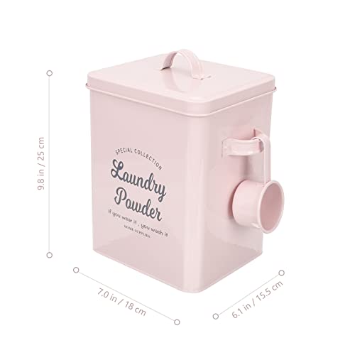 Cabilock 1 Set Laundry Powder Container with Lid Iron Washing Powder Bucket Laundry Powder Holder