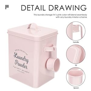 Cabilock 1 Set Laundry Powder Container with Lid Iron Washing Powder Bucket Laundry Powder Holder