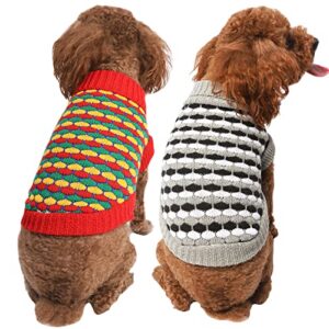 Dog Sweater Dog Sweaters for Small Medium Dogs Knit Cute Dog Clothes for Small Dogs Boy or Girl Warm Puppy Sweaters for Small Dogs Winter Pet Dog Cat Sweater Clothes