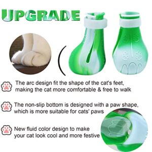 Cat Claw Covers Cat Boots for Cats Only, Cat Anti Scratch Shoes for Cat Bath, Adjustable Cat Bathing Gloves Fitted Feline Feet Design, Cat Paw Covers for Kitten Grooming to Prevent Scratching