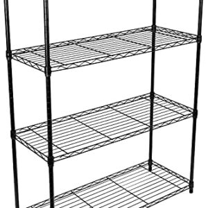 Miibox Storage Shelf 4-Tier Heavy Duty Shelving Unit,Black,36L x 14W x 54H inch