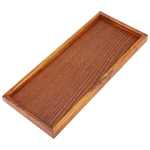 Serving Tray, Ottoman Tray, Rectangle Wooden Tea Tray Serving Table Plate Snacks Food Storage Dish for Hotel Home (35 * 15cm)