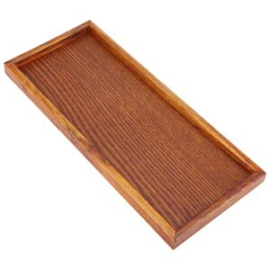 Serving Tray, Ottoman Tray, Rectangle Wooden Tea Tray Serving Table Plate Snacks Food Storage Dish for Hotel Home (35 * 15cm)