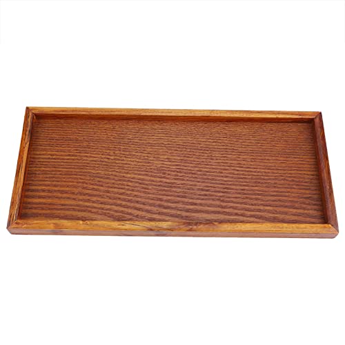 Serving Tray, Ottoman Tray, Rectangle Wooden Tea Tray Serving Table Plate Snacks Food Storage Dish for Hotel Home (35 * 15cm)