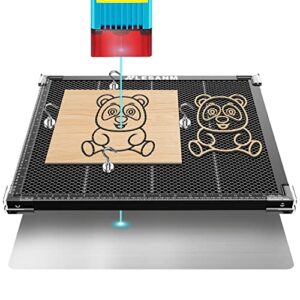 honeycomb laser bed, lesanm 19.68x 19.68x 0.87 inch honeycomb working panel for co2 or diode laser engraver cutting machine, honeycomb working table with aluminum plate for table-protecting