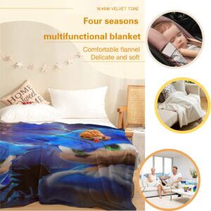 Cartoon Blanket Super Soft Flannel Throw Blanket Light Weight Blanket for Bed Couch Living Room 50"x40"