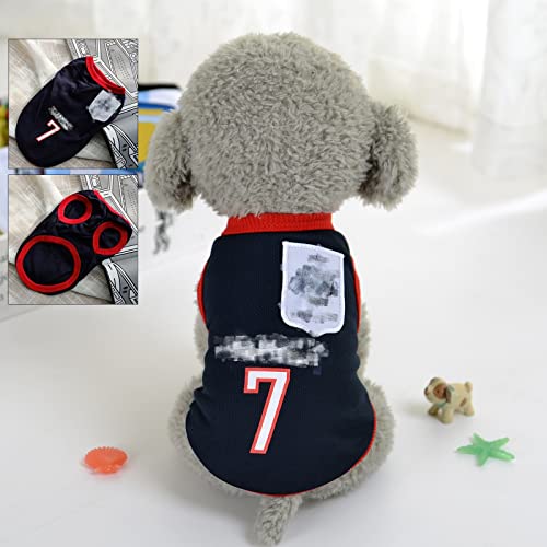 Dog Shirt Summer: Cute Dog Clothes for Small Dogs Girl Boy Dog Soccer Jersey Football Costumes Sports Dog Vest Bandana Set Breathable Soft Stretchy Medium Puppy Clothes Outfits