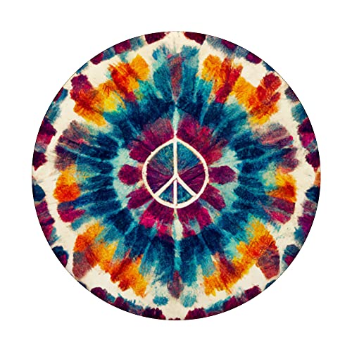 Peace Sign Tie Dye Groovy Hippie PopSockets Swappable PopGrip