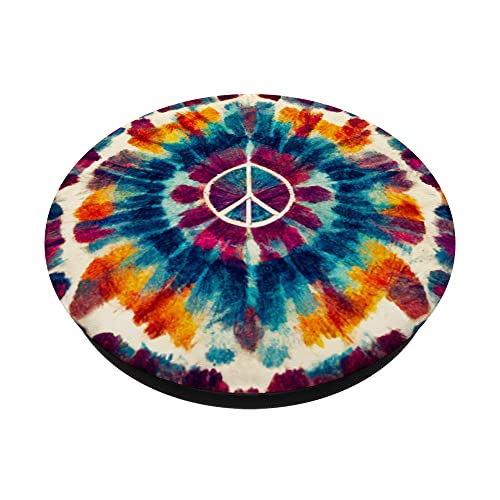 Peace Sign Tie Dye Groovy Hippie PopSockets Swappable PopGrip