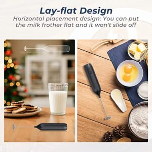 Milk Frother Rechargeable, Handheld Electric Whisk, MAEXUS USB-C Foam Maker for Lattes, Matcha, Cappuccino, Frappe, Hot Chocolate