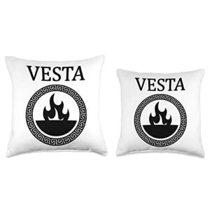 Agema Apparel Vesta Ancient Roman Goddess of Hearth and Home Throw Pillow, 18x18, Multicolor