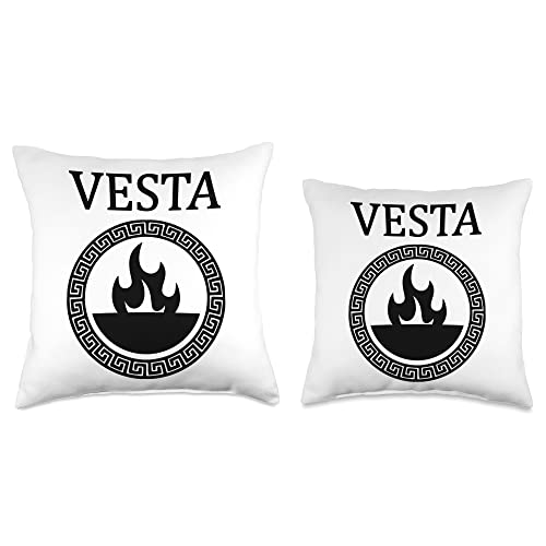 Agema Apparel Vesta Ancient Roman Goddess of Hearth and Home Throw Pillow, 18x18, Multicolor