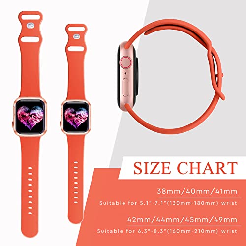 Compatible for Apple Watch Band 38mm 40mm 41mm Women Men, Soft Silicone Sport Band Strap for iWatch Bands Series 9 8 7 6 5 4 3 2 1 SE, 15Pack