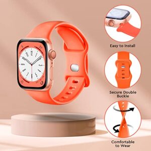 Compatible for Apple Watch Band 38mm 40mm 41mm Women Men, Soft Silicone Sport Band Strap for iWatch Bands Series 9 8 7 6 5 4 3 2 1 SE, 15Pack