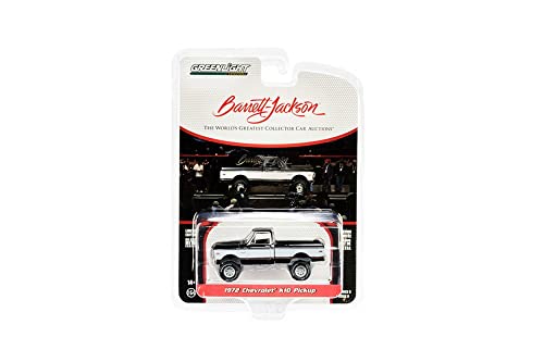 1972 Chevy K10 4X4 Pickup Truck (Lot #1027), Dark Gray - Greenlight 37250E - 1/64 Scale Diecast Car