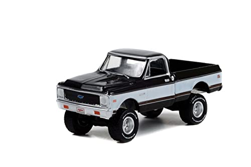 1972 Chevy K10 4X4 Pickup Truck (Lot #1027), Dark Gray - Greenlight 37250E - 1/64 Scale Diecast Car