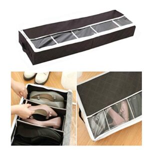 OUNONA Under Bed Shoe Storage Organizer:5 Grids Underbed Shoe Box Storage Containers with Clear Window Under Bed Storage for Organizing