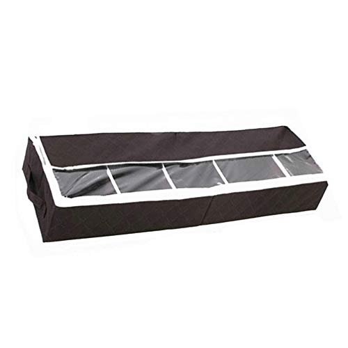 OUNONA Under Bed Shoe Storage Organizer:5 Grids Underbed Shoe Box Storage Containers with Clear Window Under Bed Storage for Organizing