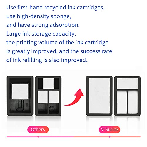 V-Surink Remanufactured 60XL Ink Cartridges Replacement for 60 60XL Used in PhotoSmart C4780 C4795 C4680 C4650 D110 D110a DeskJet F4480 F4280 F4580 D2530 D2545 D2680 Envy 100 111 (1 Black)