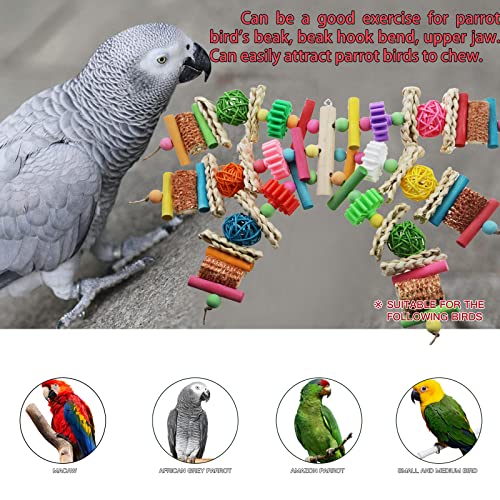 Bird Toys, Parrot Toys for Large Birds, Natural Corn cob African Grey Parrots, Macaws, Cockatoos, Amazon Parrots chew Toys, Birdhouse Hanging Toys