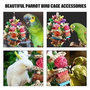 Bird Toys, Parrot Toys for Large Birds, Natural Corn cob African Grey Parrots, Macaws, Cockatoos, Amazon Parrots chew Toys, Birdhouse Hanging Toys