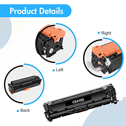 INFITONER 305X Black High-Yield Toner Cartridge 2-Pack Compatible Replacement for HP 305X 305A CE410X CE410A for pro 400 Color MFP M451dn M451nw M475dn M476nw M476dn M476dw M451 M475 M351 M375 Printer