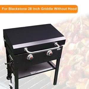 Grisun Hinged Lid for Blackstone 28 inch Griddle - Heat Resistant Powder Coated Steel Griddle Lid, Hard Top Lid for Blackstone 1517,1853,1605,1803,1839,1856,1885,1924,1983,2094, Handle for Easy Lift