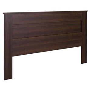 Prepac Select King 4 Post Platform Bed with 4 Drawers, 83" L x 79" W x 16" H, Espresso & King Flat Panel Headboard, Espresso