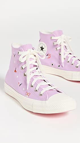 Converse Women's Chuck Taylor All Star Sneakers, Vapor Violet, Purple, Off White, 7.5 Medium US