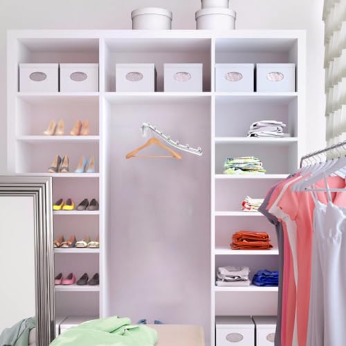 ULTECHNOVO Wall Hung Clothes Drying Rack Wall Mounted Clothes Wall Mounted Clothes Hanger Folding Hanging Rack Clothes Hanger Hanger Rack Garment Swing Arm Hooks